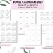 2023 2024 Printable Calendar Bundle Portrait, Editable, Monthly ...