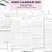 2023 2024 Printable Calendar Bundle Portrait, Editable, Monthly ...