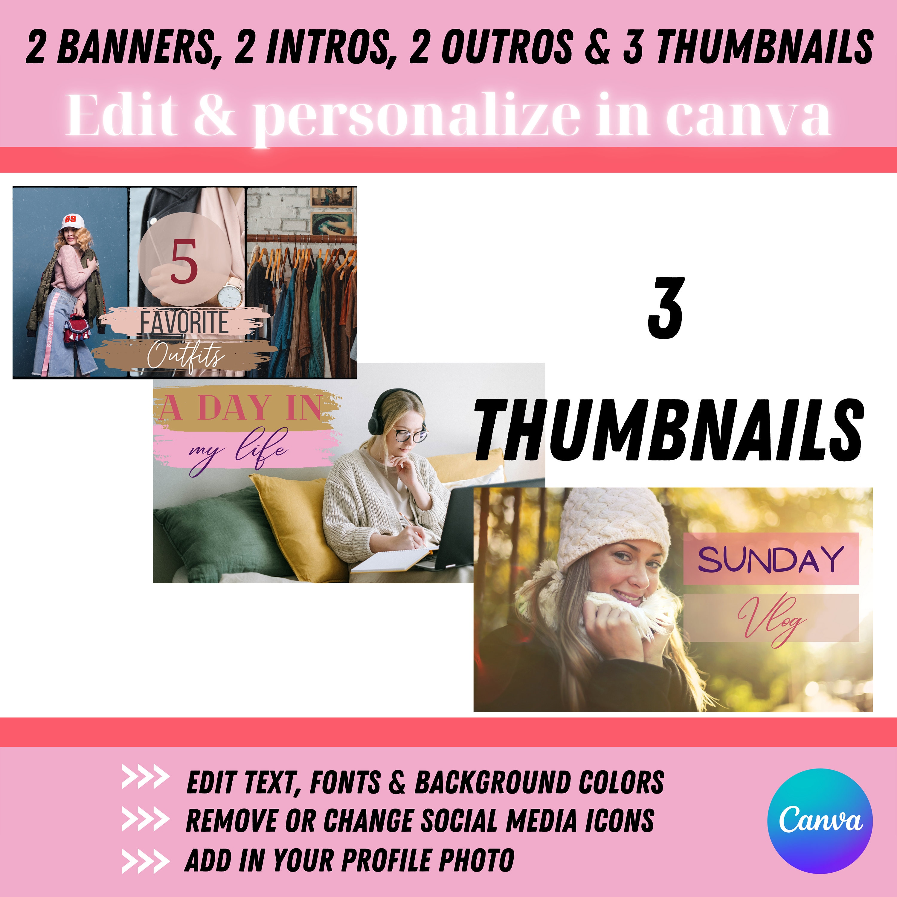 YOUTUBE BRAND KIT, Template Canva, Brand Kit Template, Youtube Channel ...