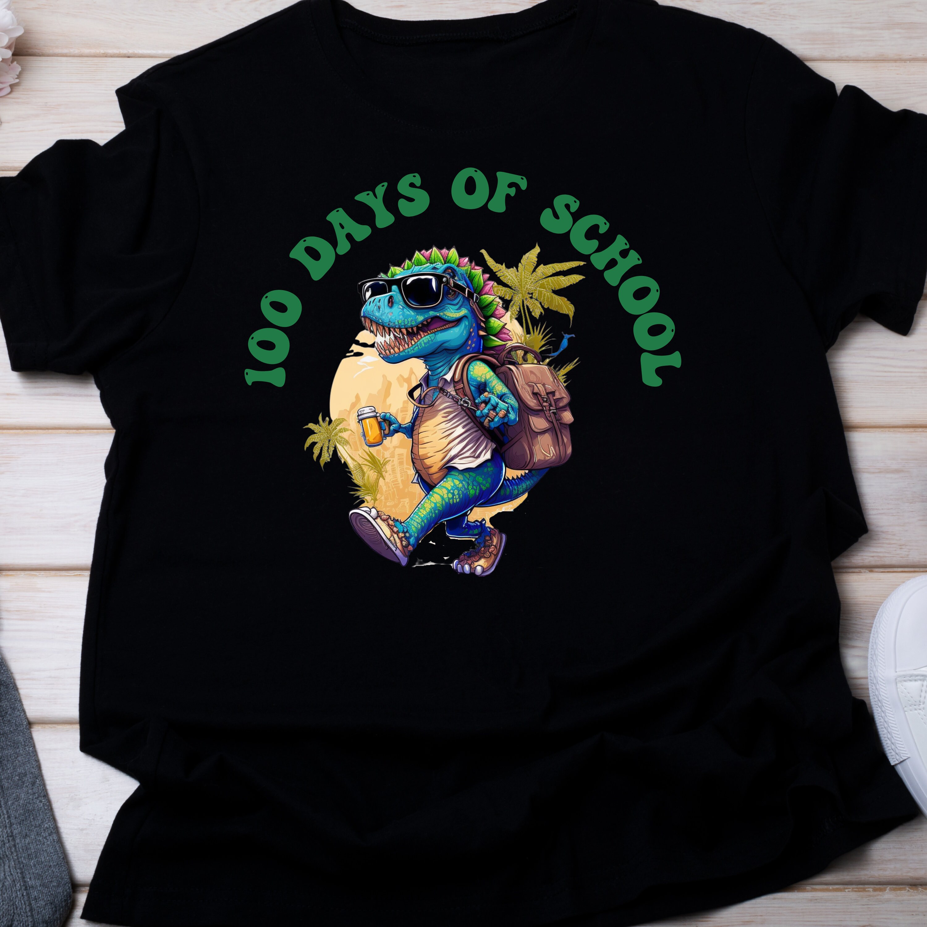 Dinosaur 100 Days of School PNG, Happy 100th of School SVG, Dino Lovers ...