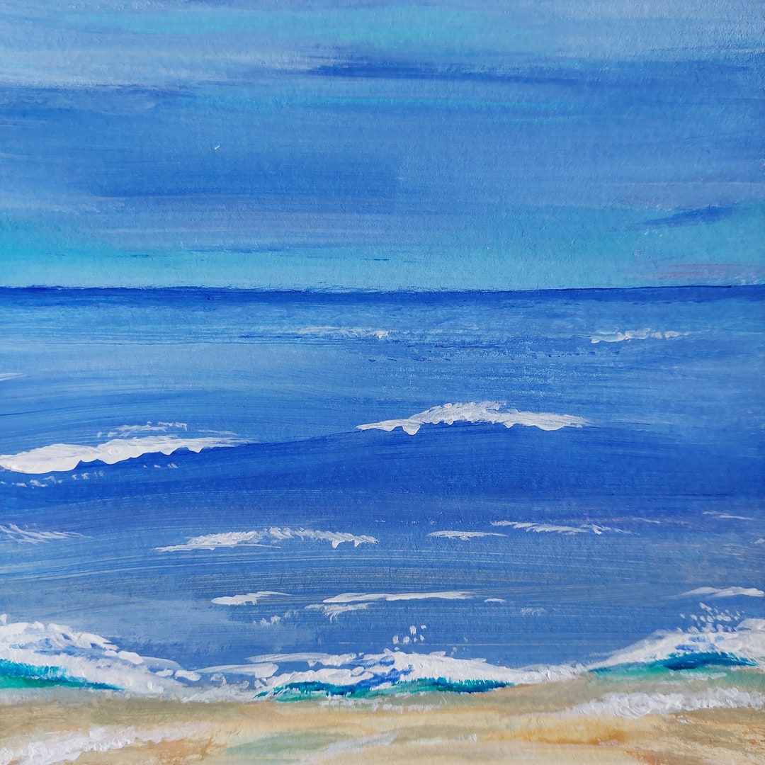 Sea and Sky Painting Seascape Painting Blue Seascape Sky Sea - Etsy