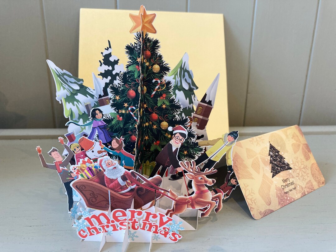 Christmas Party Time Christmas 3D Pop up Card - Etsy