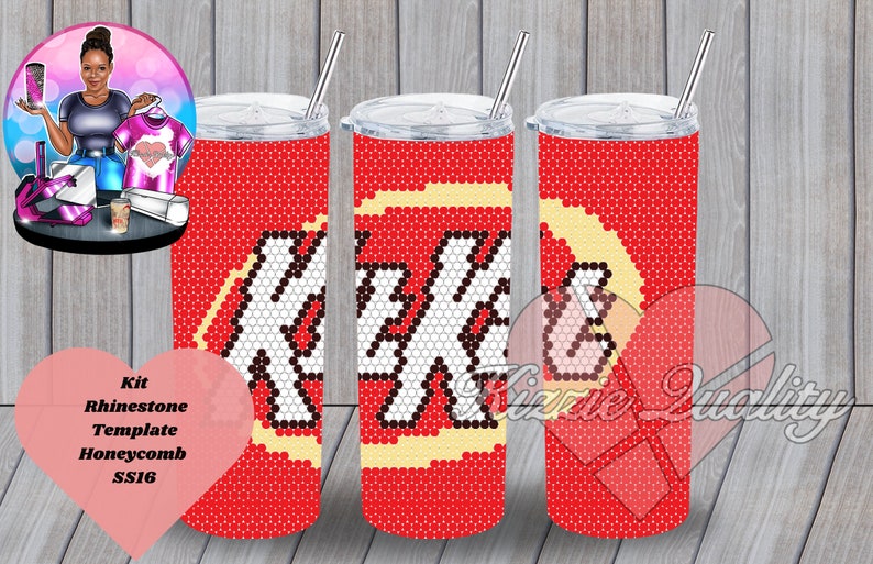 Kit Rhinestone Tumbler Template 20oz SS16, PNG Rhinestone Guide ...