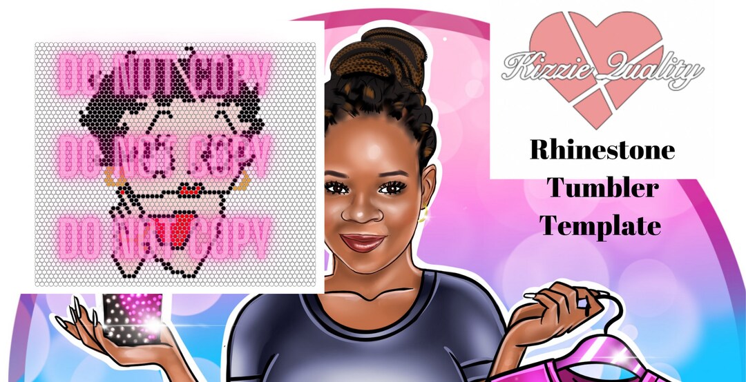 Betty Rhinestone Template 20oz SS16 PNG Rhinestone Guide - Etsy