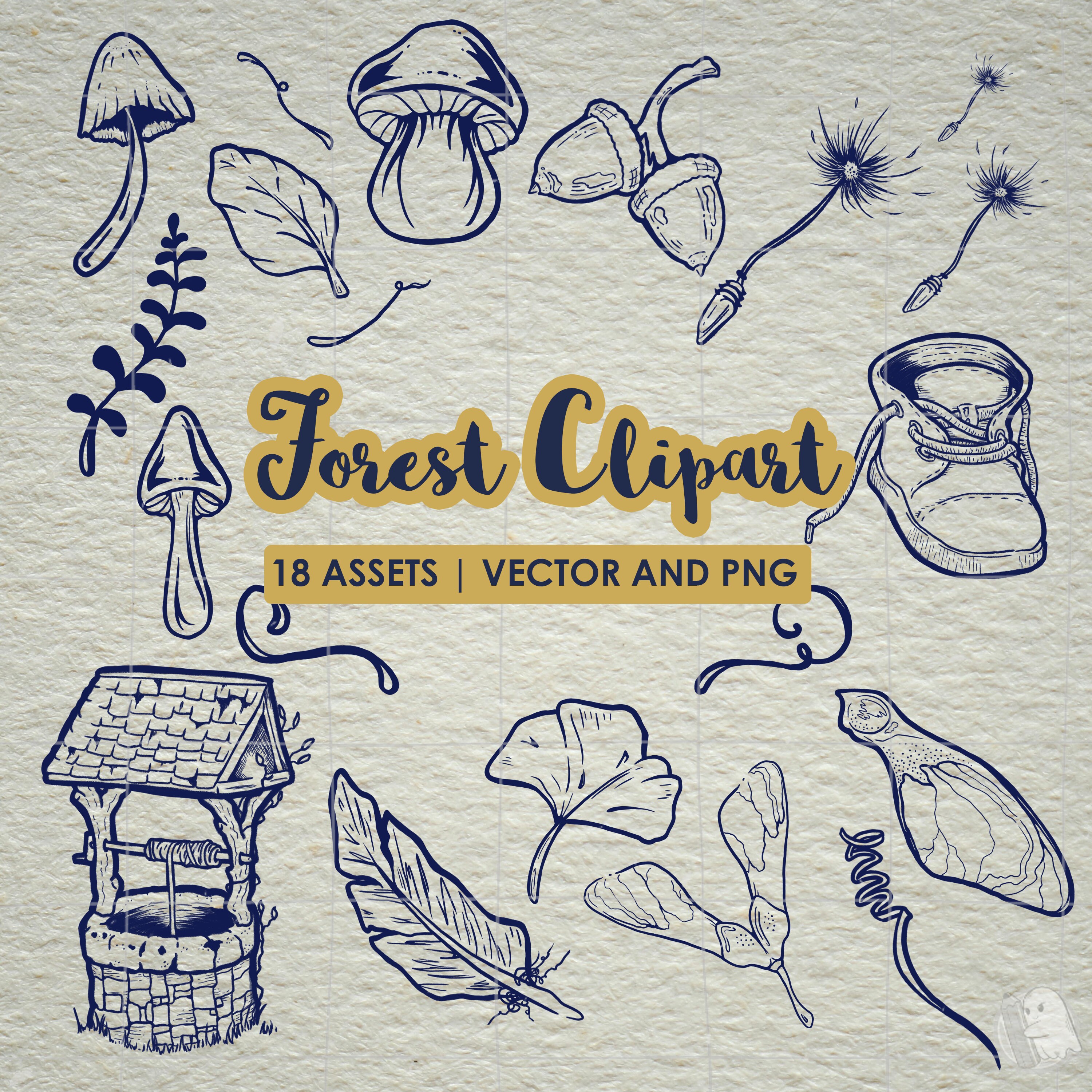 Woodland Cute Assets 18 Individual Forest Assets in PNG and SVG Formats ...