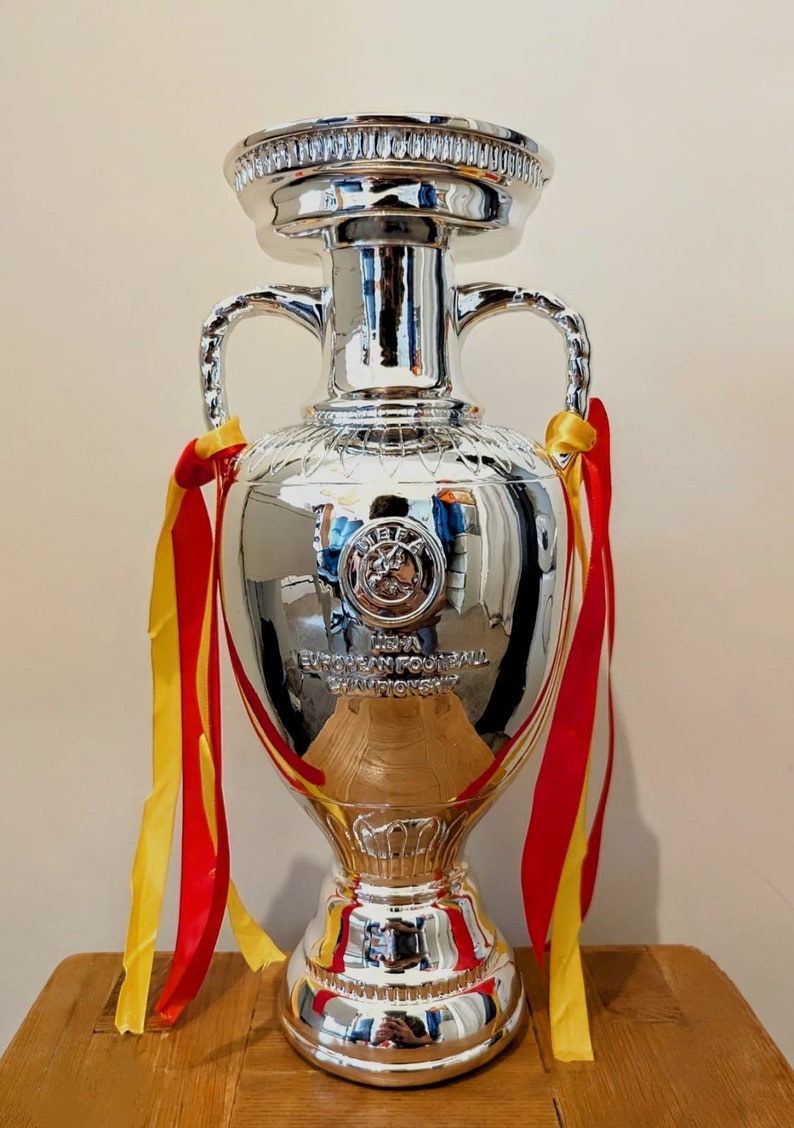 32cm EURO 2024 Trophy Replica LARGE SIZE High Quality Handmade Football ...