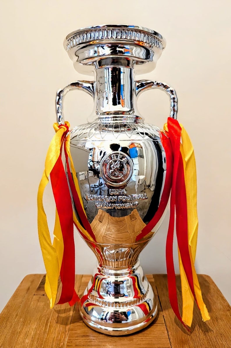 32cm EURO 2024 Trophy Replica LARGE SIZE High Quality Handmade Football ...