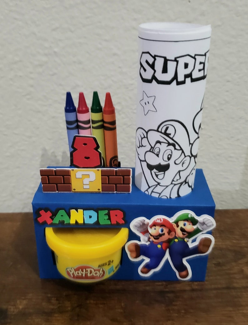 Mario Party Favors Play Doh Crayons - Etsy