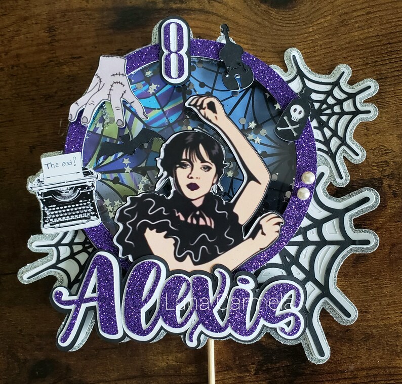 WEDNESDAY Shaker Cake Topper - Etsy