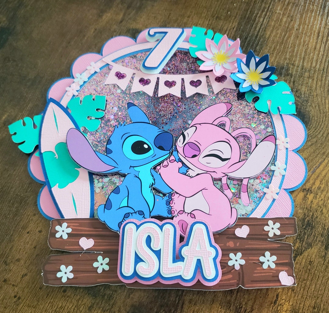 ANGEL STITCH - Shaker Cake Topper - Cupcake Toppers - Etsy