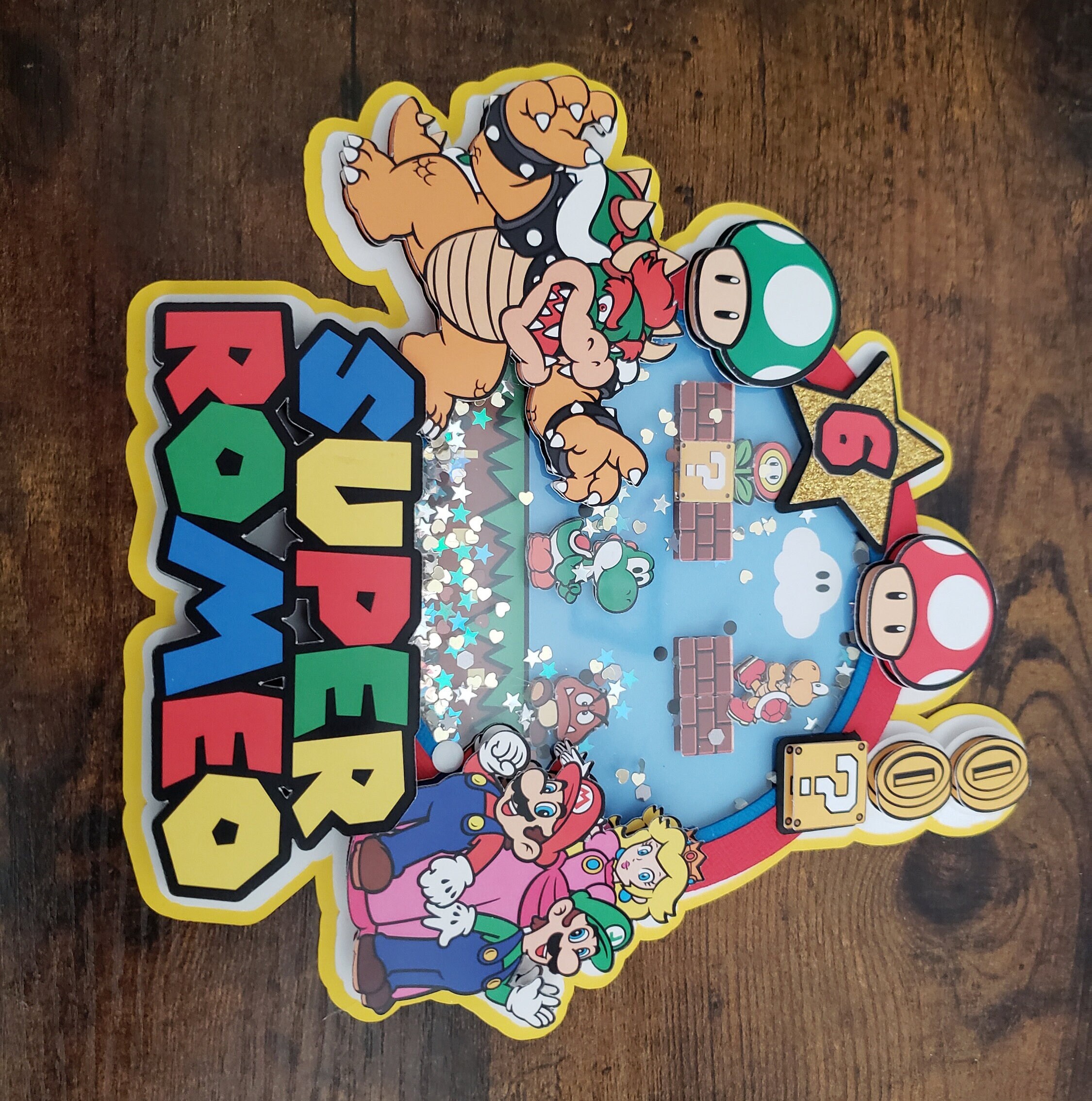 Mario Bowser 3D Cake Topper Shaker - Etsy