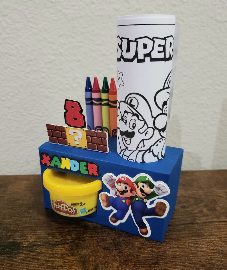 Mario Party Favors Play Doh Crayons - Etsy