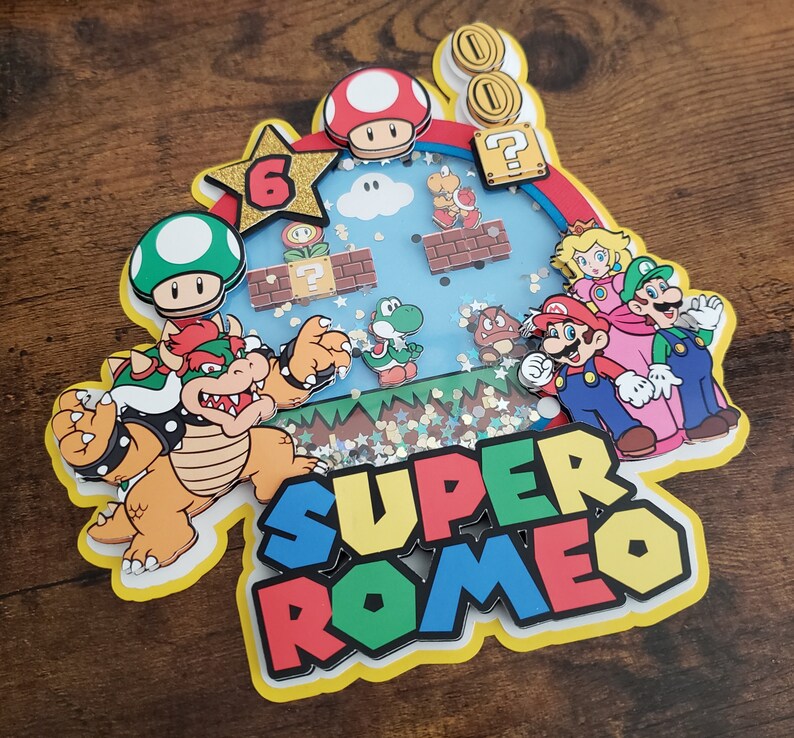 Mario Bowser 3D Cake Topper Shaker - Etsy