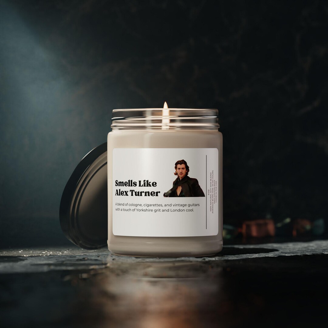 Smells Like Alex Turner Candle, Arctic Monkeys Fan, Container Candle ...