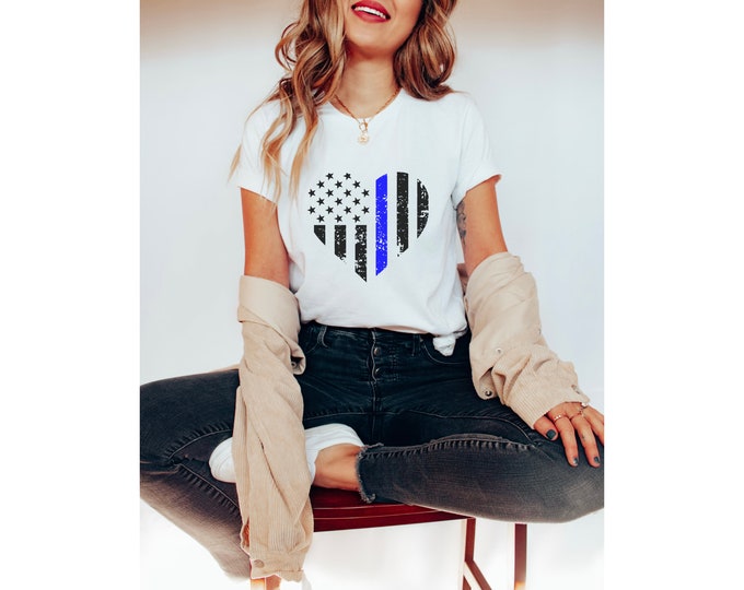 Thin Blue Line Officers Wife, Sheriff, Police Wife Gift, Blue Lives ...