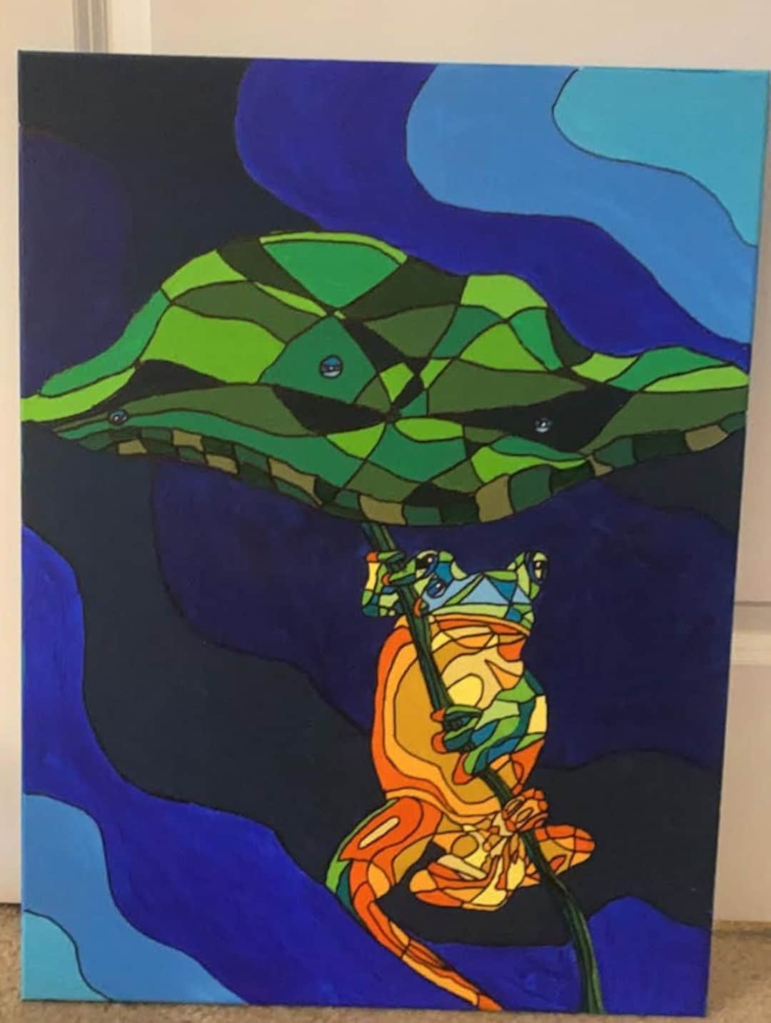 Geometric Frog - Etsy