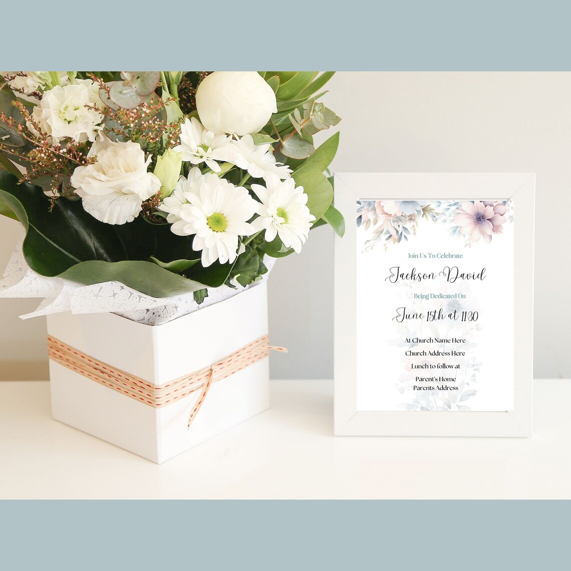 Baby's Dedication Invitation-instant Download-editable-printable ...