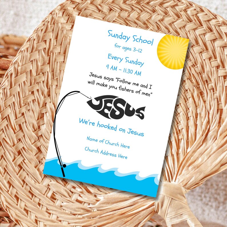 Sunday School Invitation-instant Download-5x7-editable-printable-bible ...