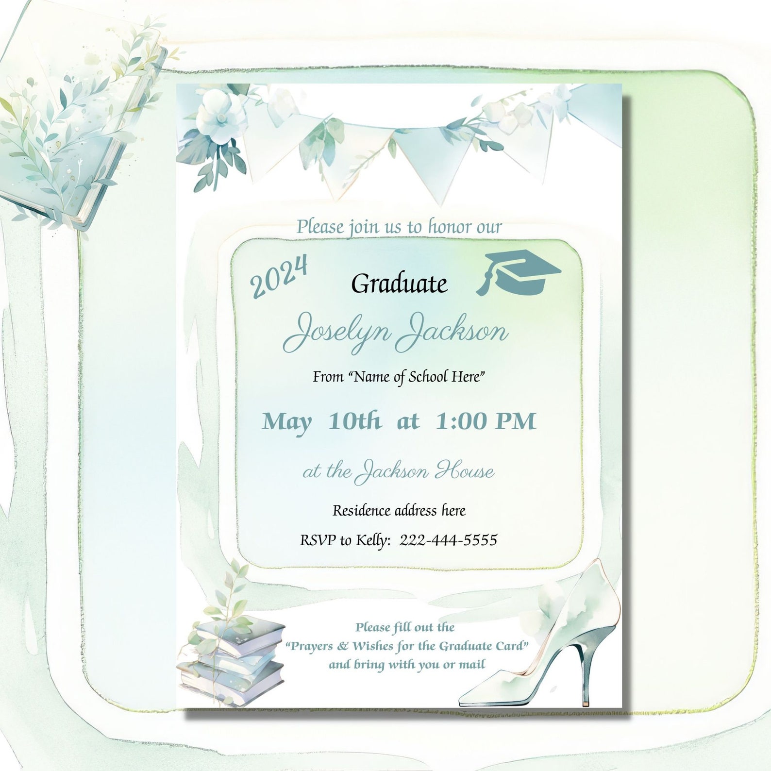 Editable 2024 Graduation Party Invitation Template-plus Bonus INSTANT ...