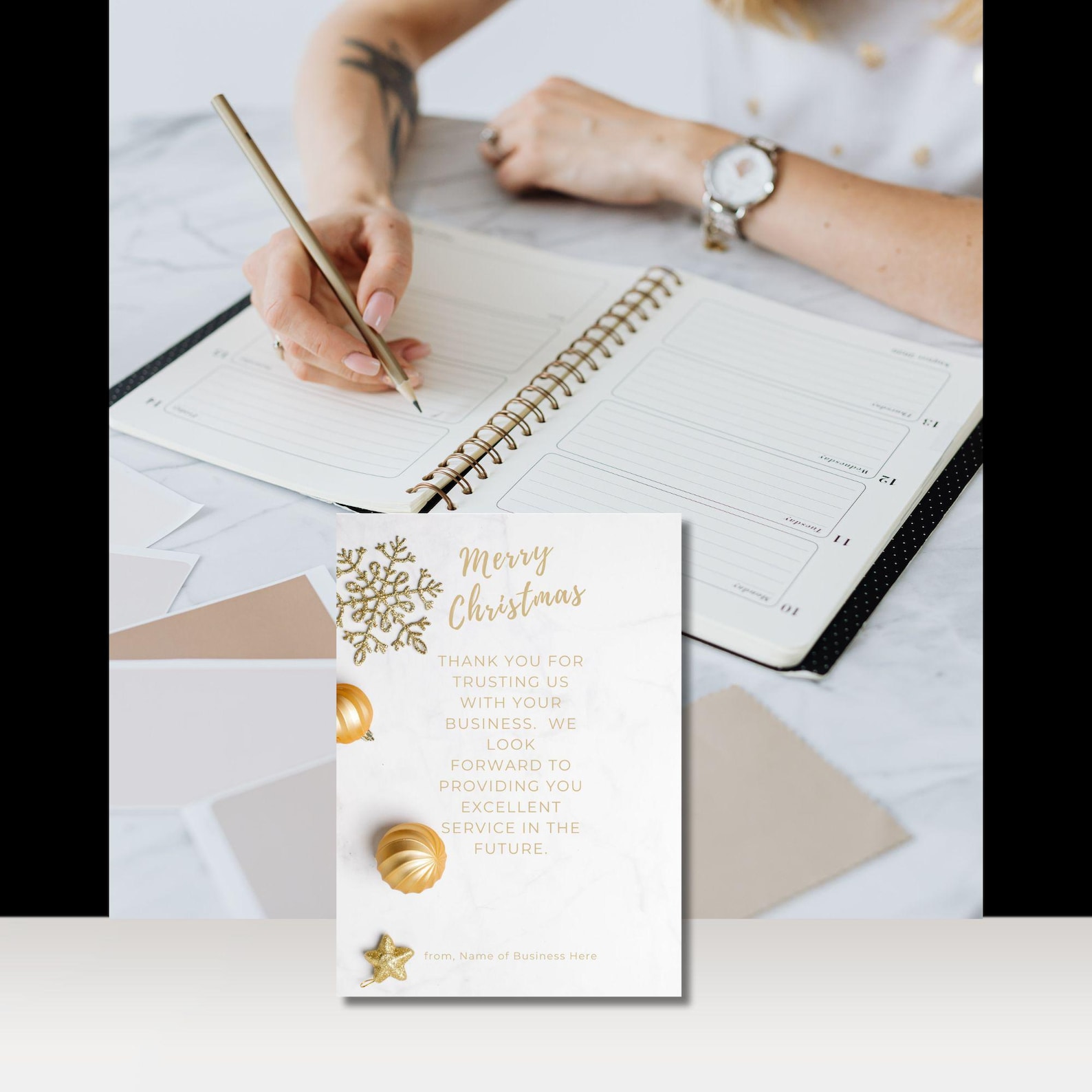 Editable Customer Appreciation Christmas Card-printable-5x7-instant ...