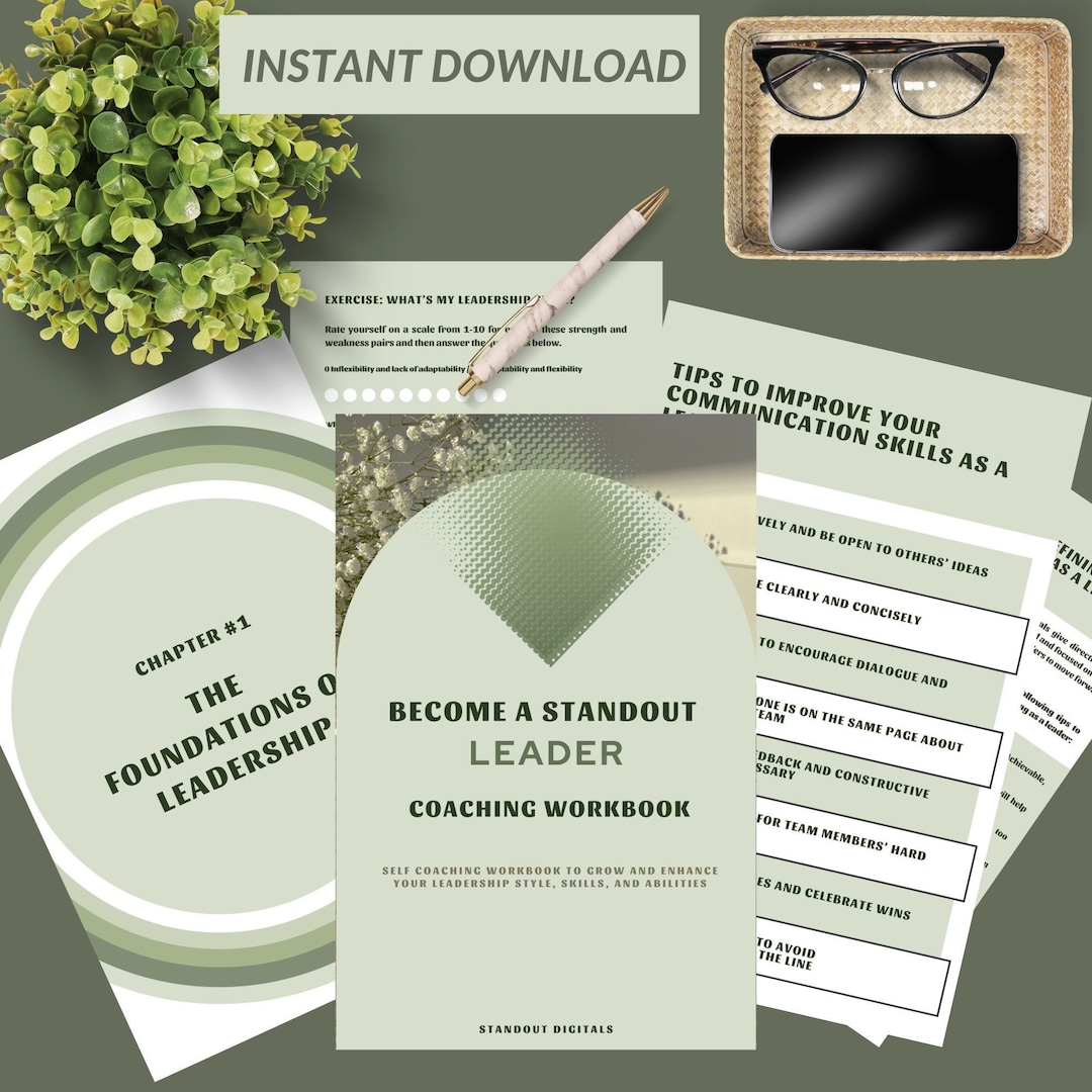 Become a Standout Leader Coaching Workbook-instant DOWNLOAD Leadership ...