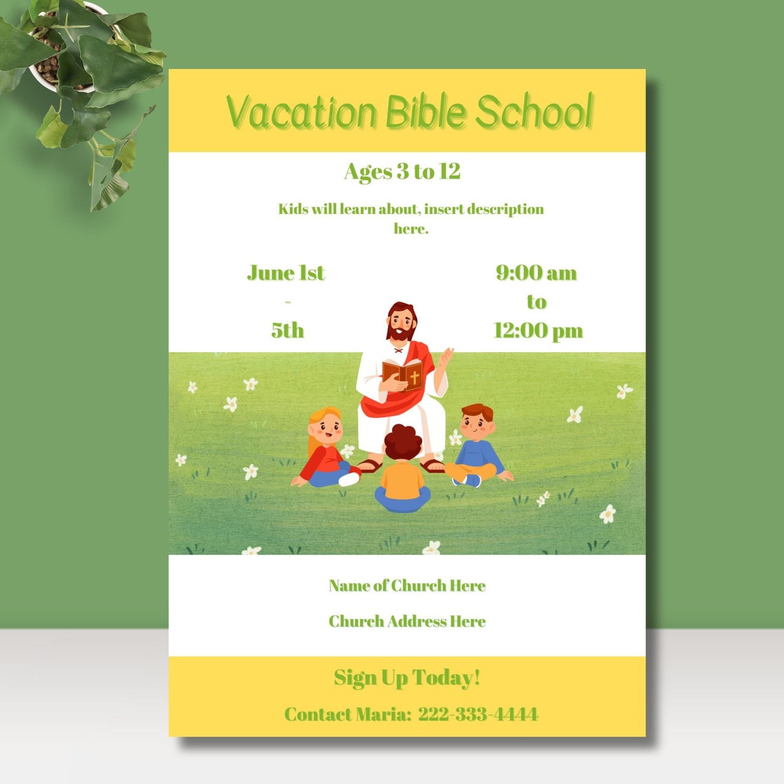 Vacation Bible School Invitation-instant Download-5x7-editable ...