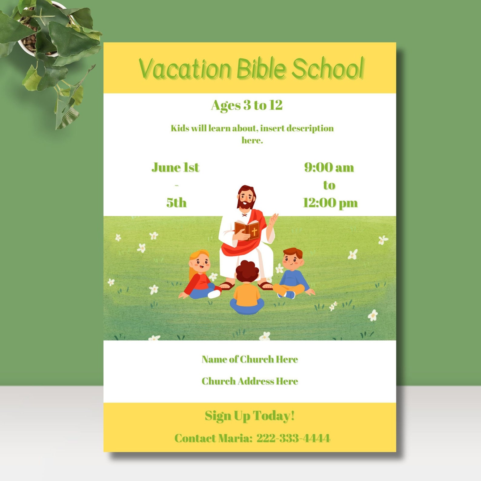 Vacation Bible School Invitation-instant Download-5x7-editable ...