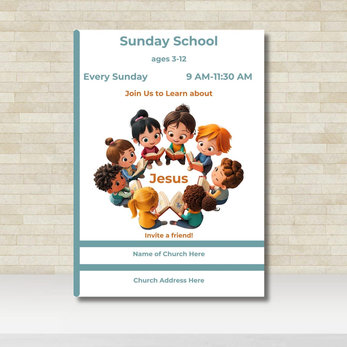 Sunday School Invitation-instant Download-5x7-editable-printable-church ...