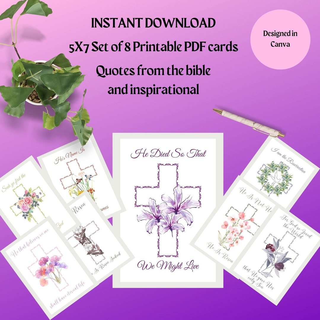 Quotes About Easter From the Bible-inspirational-religious-set of 8 ...