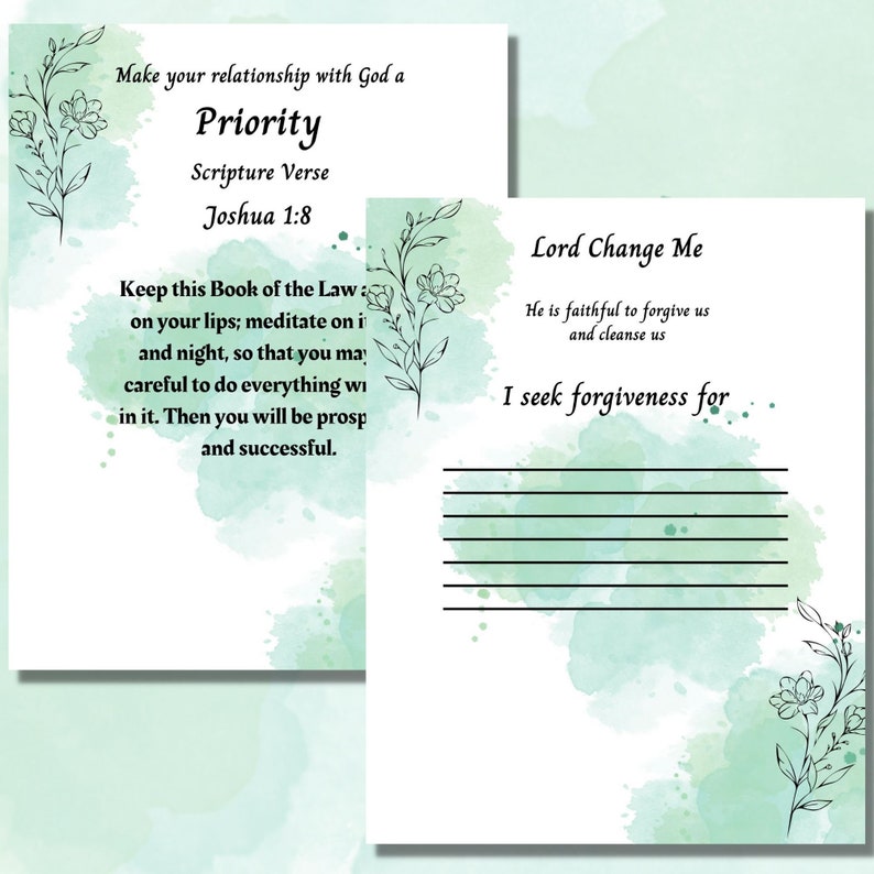 Spiritual Routine Checklist-12 Pages-instant Download-prompts Guided ...