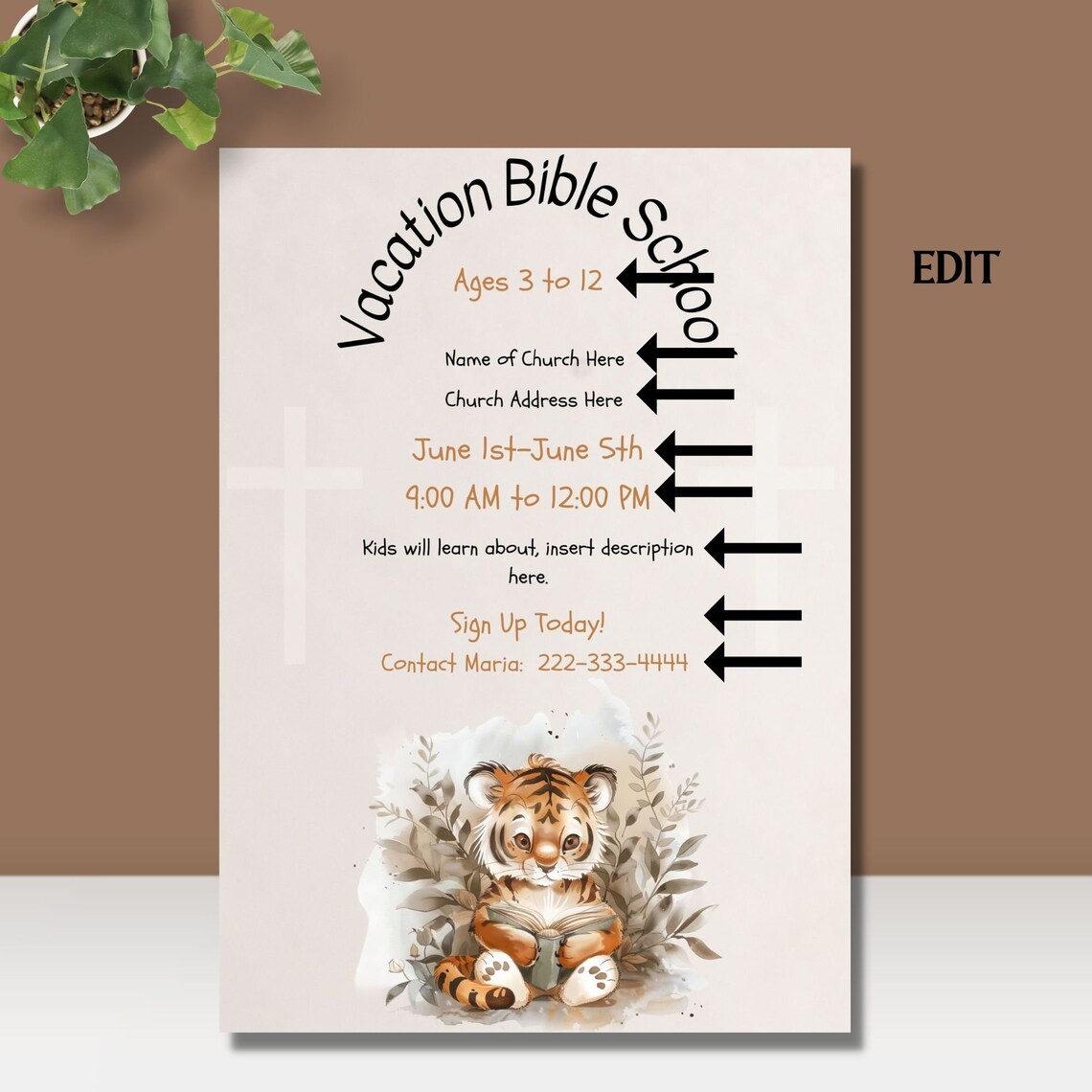 Vacation Bible School Invitation-instant Download-5x7-editable ...