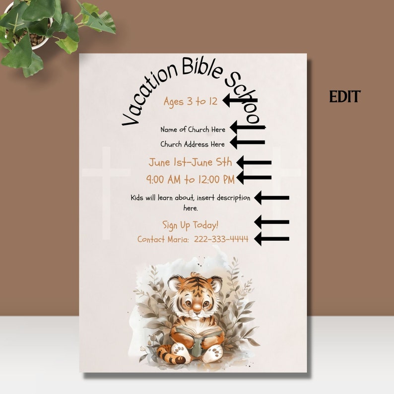 Vacation Bible School Invitation-instant Download-5x7-editable ...