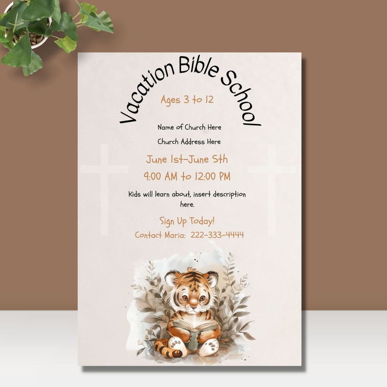 Vacation Bible School Invitation-instant Download-5x7-editable ...
