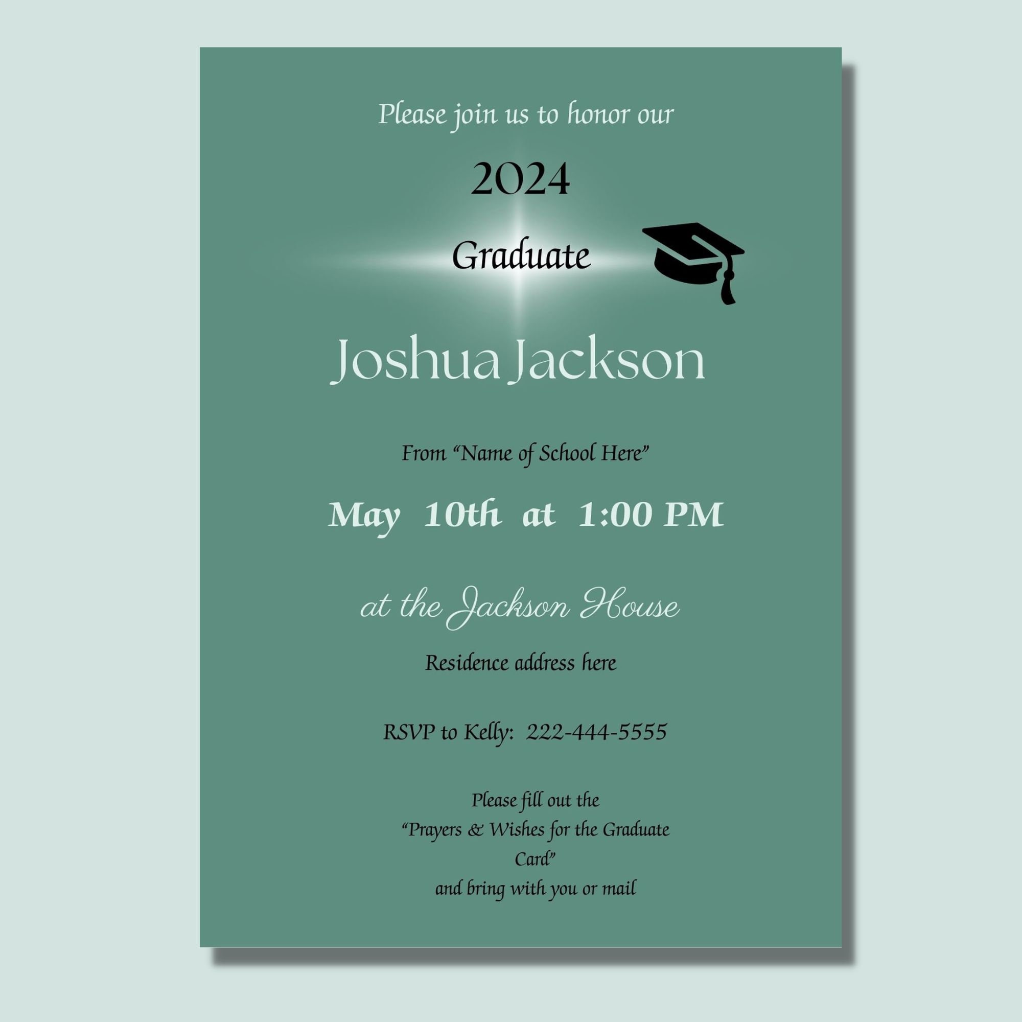 Editable 2024 Graduation Party Invitation Template-plus Bonus- INSTANT ...