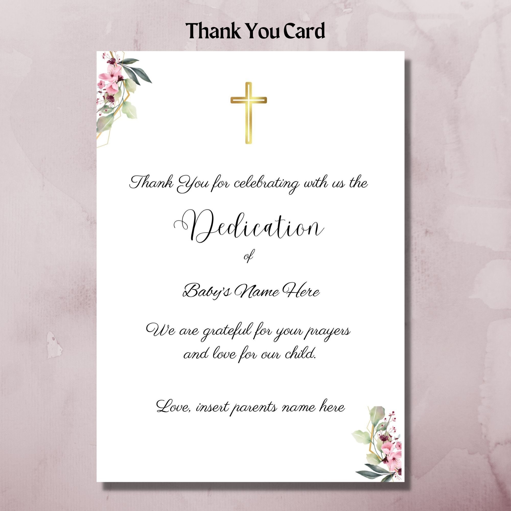 Baby Dedication Invitation-thank You-keepsake Bundle-instant Access ...