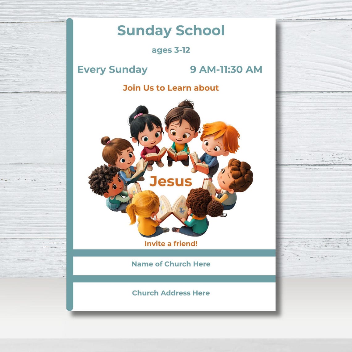 Sunday School Invitation-instant Download-5x7-editable-printable-church ...