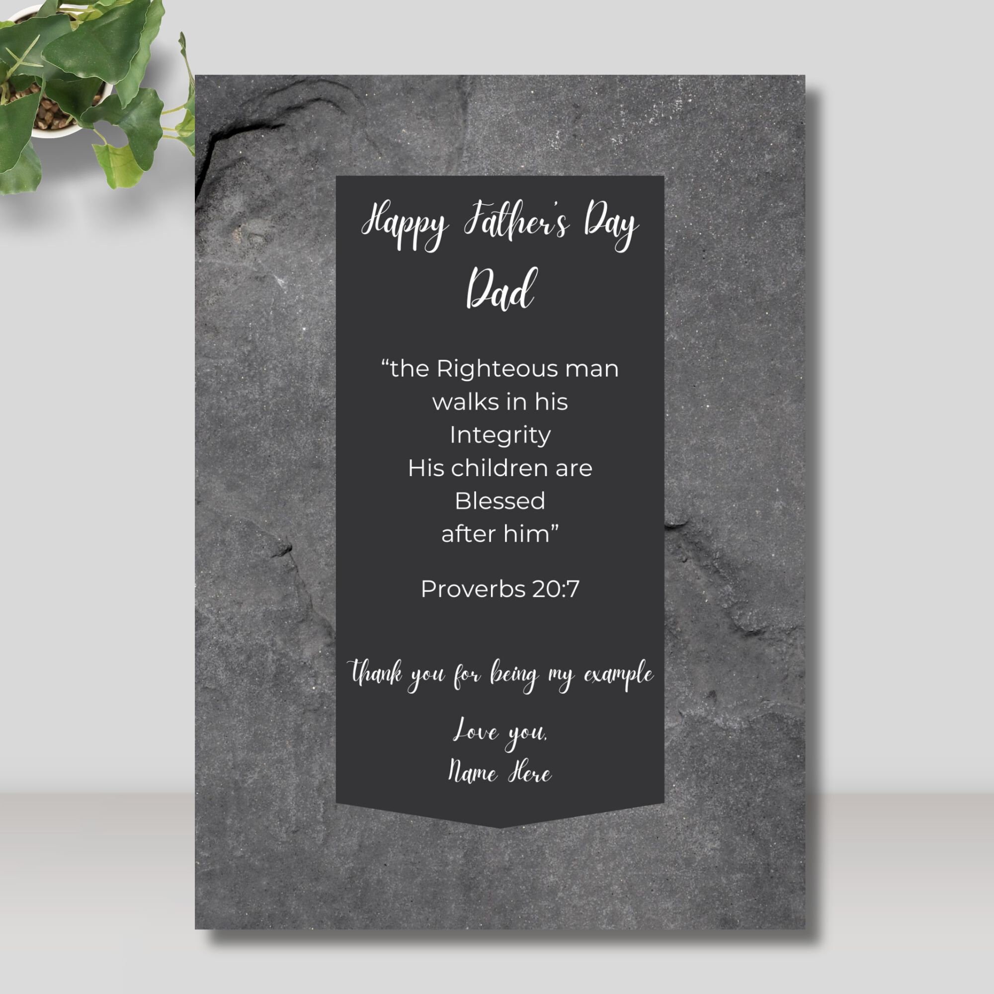 Editable Happy Father's Day Religious Card- 5x7-instant Download ...