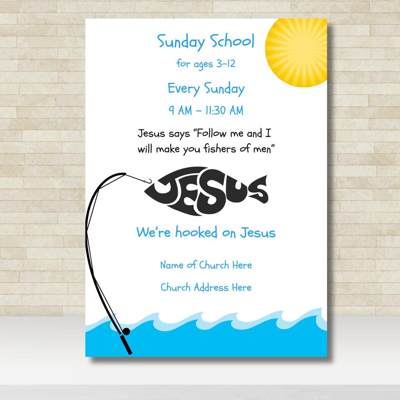 Sunday School Invitation-instant Download-5x7-editable-printable-bible ...