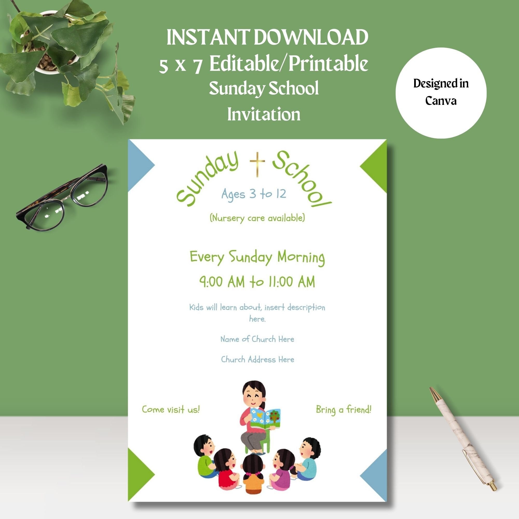 Sunday School Invite Sample Please Accept Our Invitation (NIV)