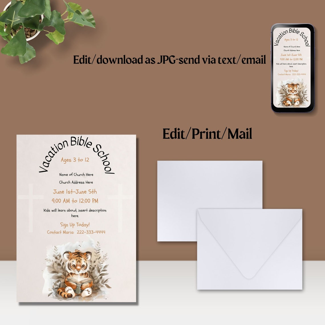 Vacation Bible School Invitation-instant Download-5x7-editable ...