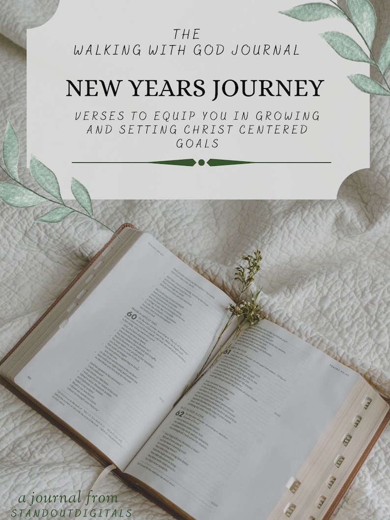Walking With God Journal, New Years-instant DOWNLOAD- Guided Questions ...