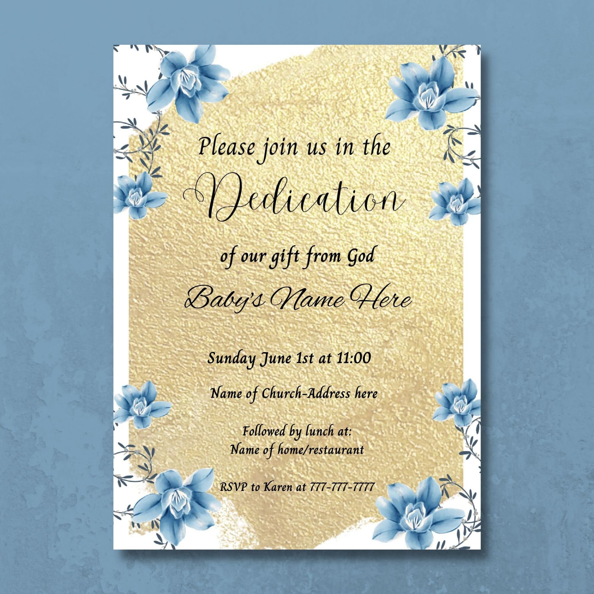 Baby Dedication Bundle Invitation-thank You-keepsake-instant Download ...