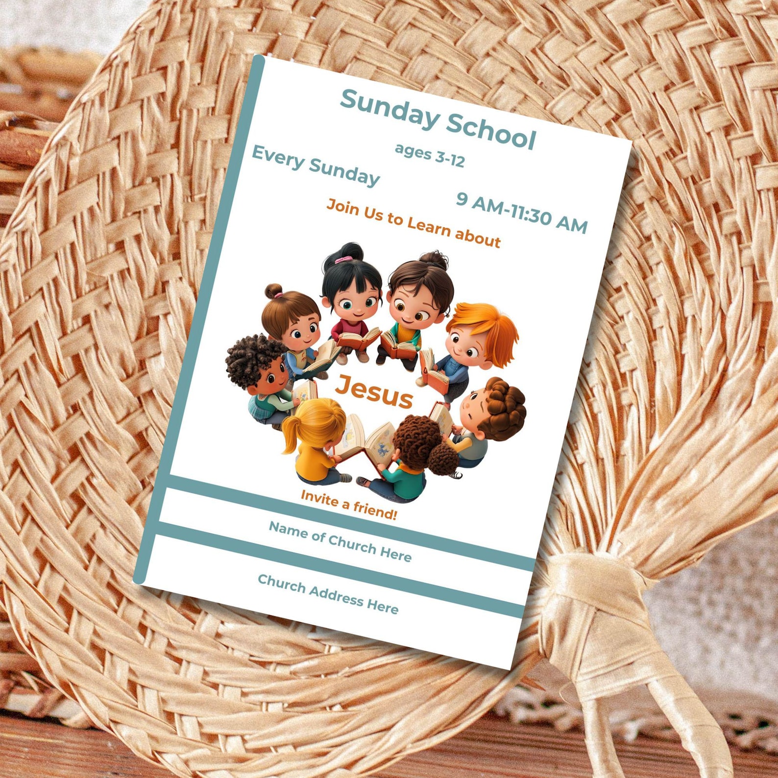 Sunday School Invitation-instant Download-5x7-editable-printable-church ...