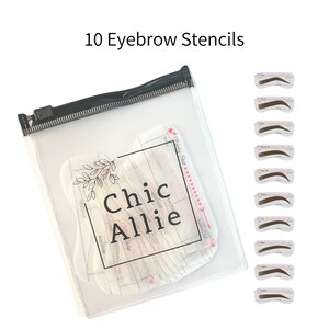 Eyebrow Powder Makeup & Stamp Kit With Stencils Vegan and - Etsy
