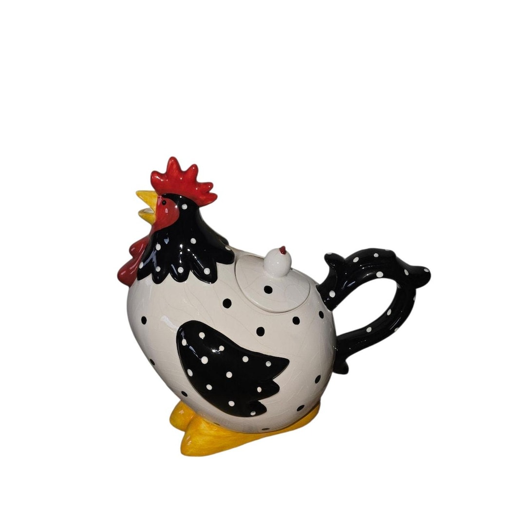 Vintage Home Interiors Checken Hen & Chick Ceramic Teapot - Etsy