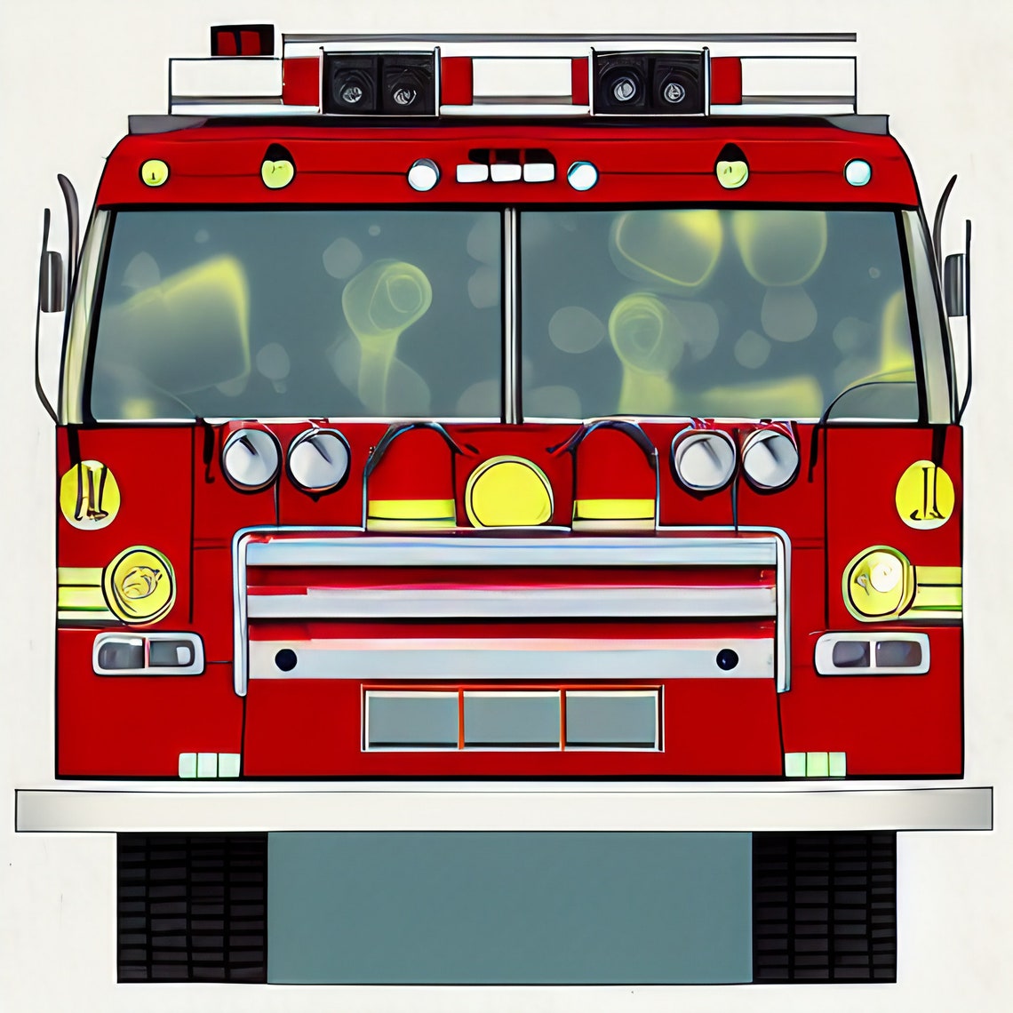20 Firetruck Themed Digital Designs for Birthdays, Parties, Special ...