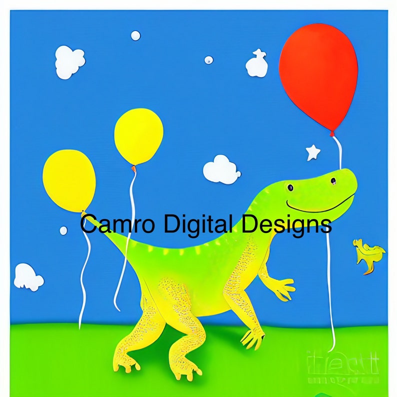 40+ Dinosaur Themed Digital Designs for Birthdays, Parties, Special ...