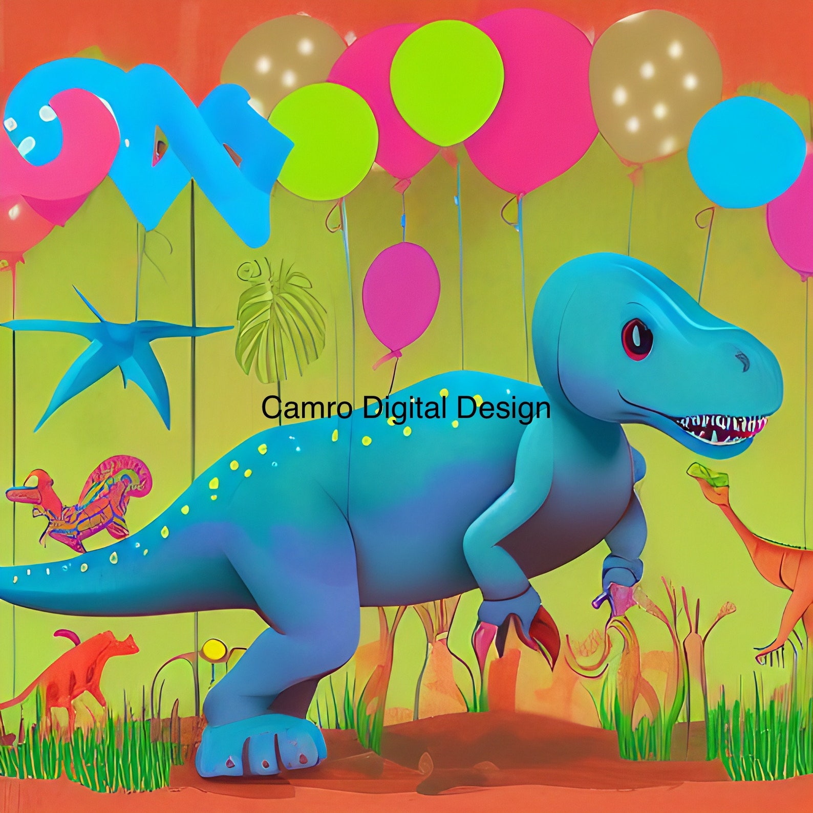 40+ Dinosaur Themed Digital Designs for Birthdays, Parties, Special ...