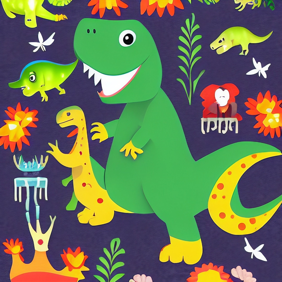 40+ Dinosaur Themed Digital Designs for Birthdays, Parties, Special ...