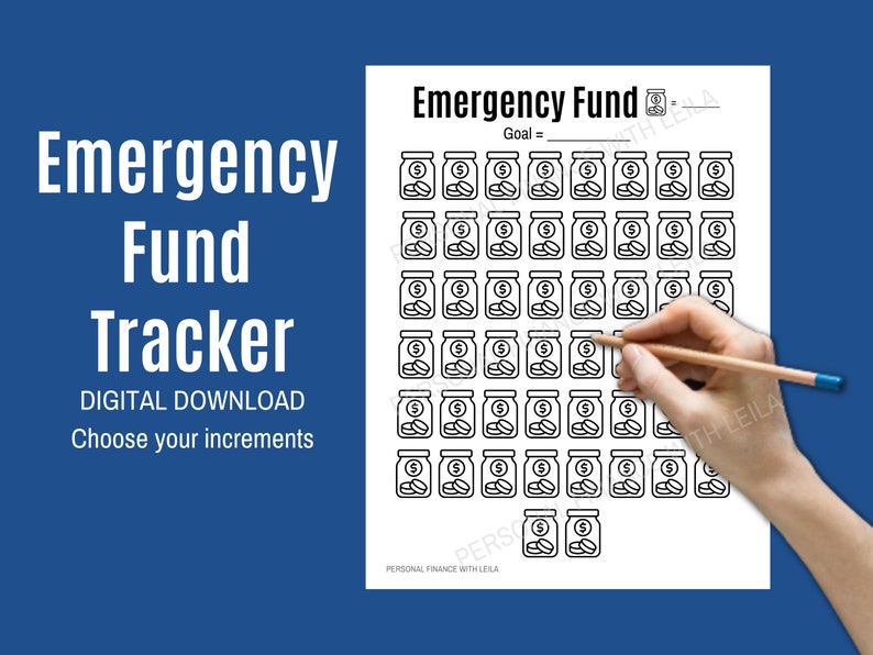 Printable Emergency Fund Tracker | DIGITAL DOWNLOAD - Etsy